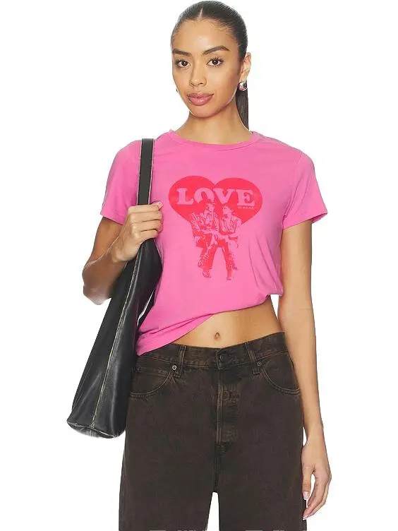 Daydreamer John Lennon 'love Is Real' Headliner Tee - Classic Pink
