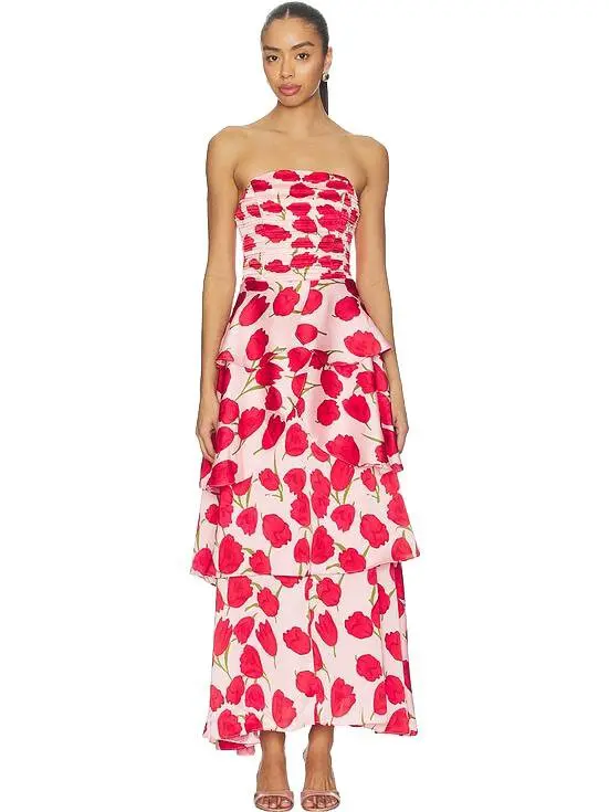 ELLIATT Melia Gown - Pink Floral Print
