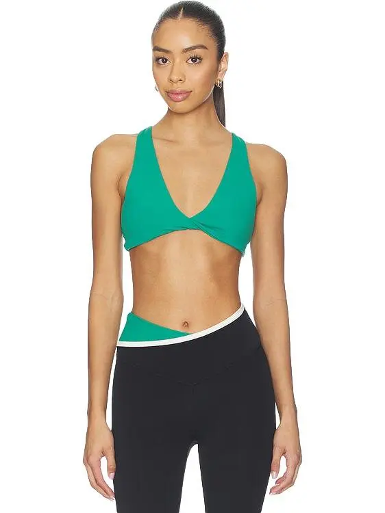 P.E Nation Swift Sports Bra In Green - College Green