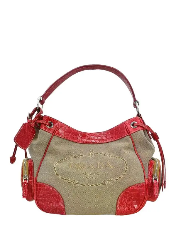 Prada 1990-2000s Logo-jacquard Tote Bag - Neutrals