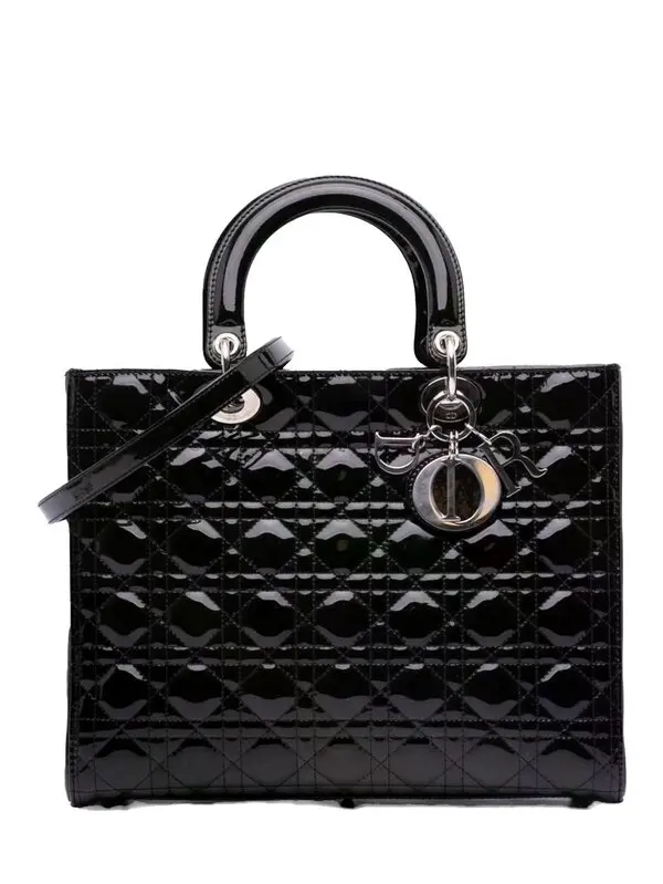 Dior 2011 Large Cannage Lady Satchel - Black