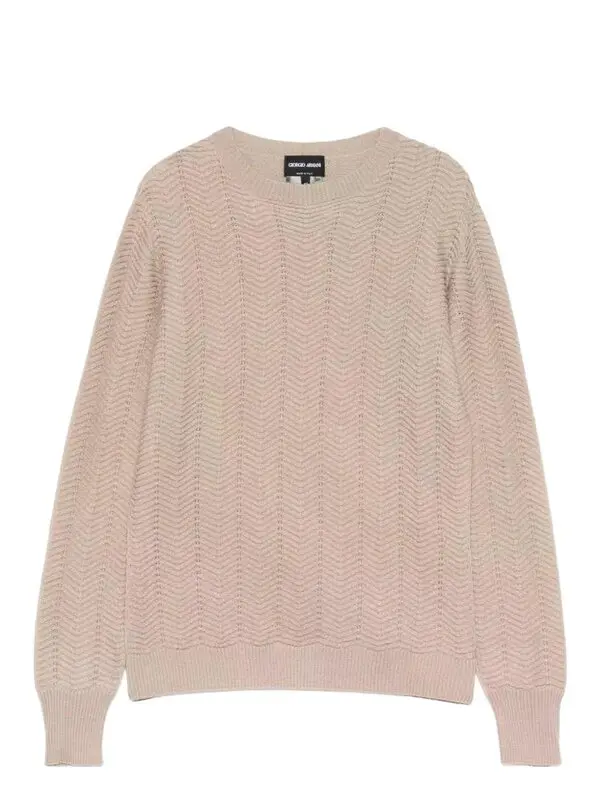 Giorgio Armani Crew-neck Long-sleeve Sweater - Neutrals