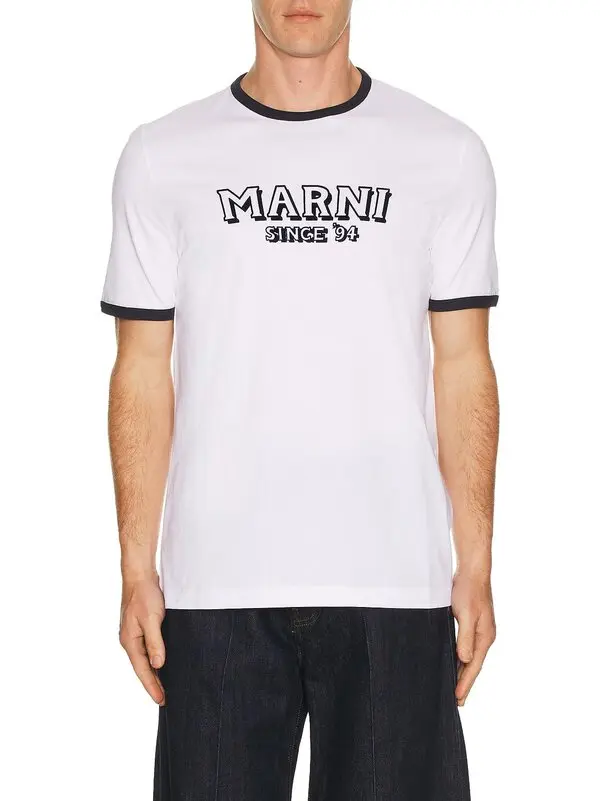 Marni T-shirt In White - Lily White