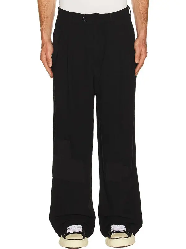 STORY MFG. Patchwork Fenn Trousers - Black Scarecrow