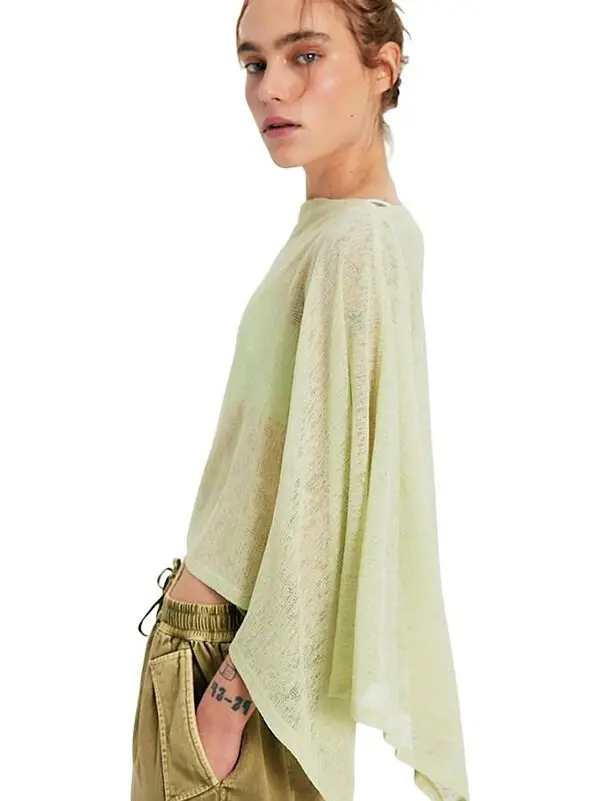 Free People Maggie Everyday Poncho - Lime Green