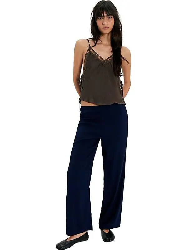 Donni. Crepe Simple Pants - Navy