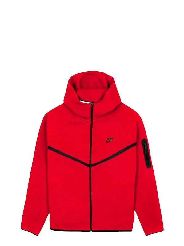 Nike Tech Fleece Windrunner Full-zip Hoodie - Gym Red/black