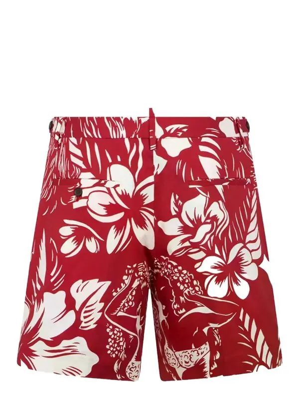 Dsquared2 Floral Print Shorts - Red