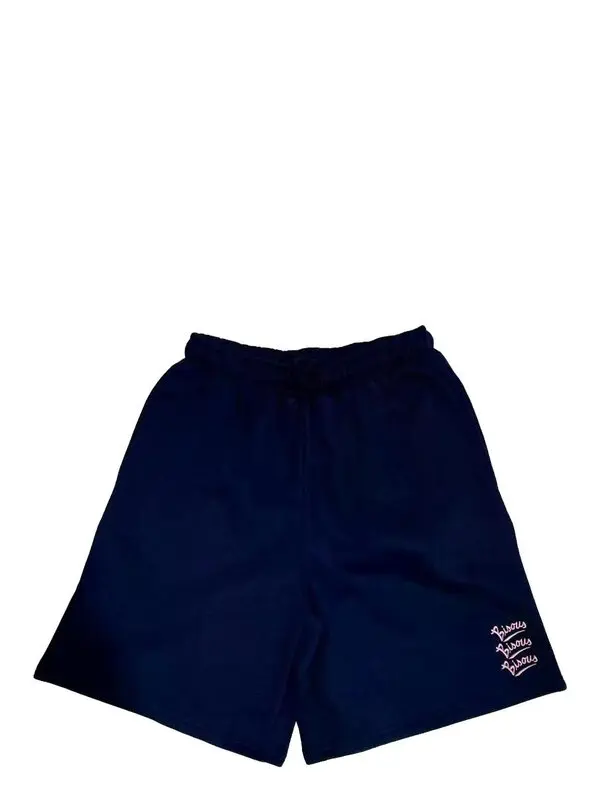 BISOUS SKATEBOARDS Embroidered Drawstring Shorts - Blue
