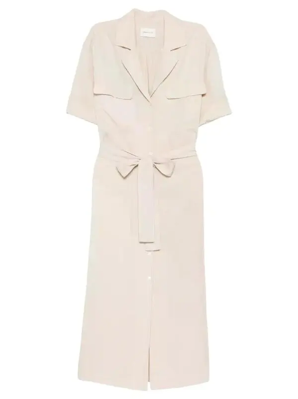 Gant Button-fastening Belted Midi Shirt Dress - Neutrals
