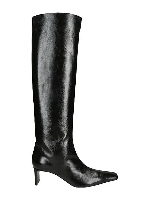 Khaite Ona Knee-high Leather Boots - Black