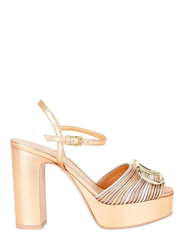 Valentino Garavani Vlogo Signature Sandal - Rose Cannelle, Silver, & Phard