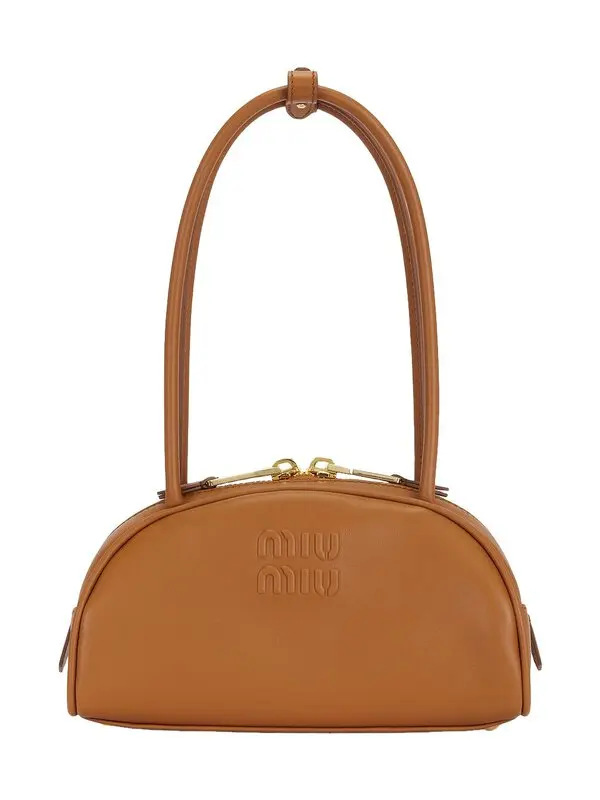 Miu Miu Softy Beau Handbag - Cognac