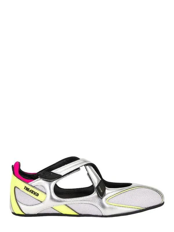 Attico Floor01 Ballerina Flat - Holographic Silver