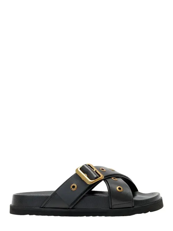 ALLSAINTS Suki Western Leather Sandal - Black