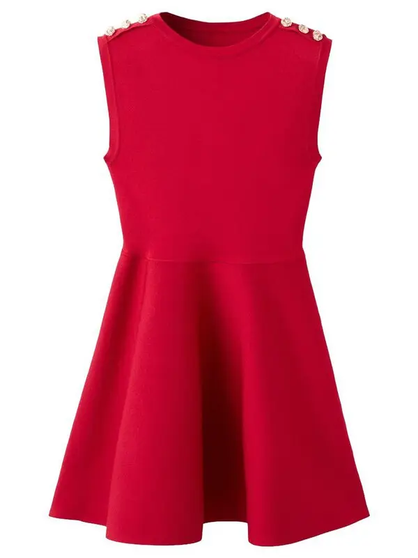 Mango Sleeveless Sweater Mini Dress - Red