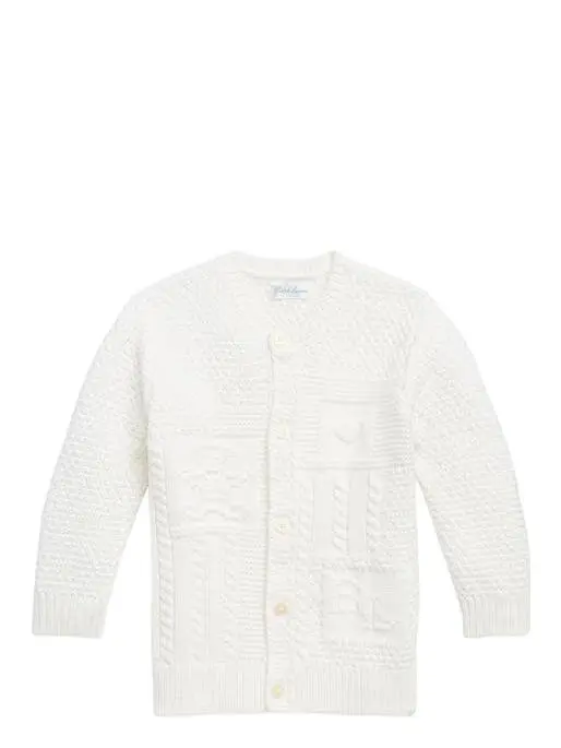 Ralph Lauren Mixed Stitch Cotton Cardigan - Trophy Cream