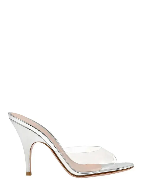 GIANVITO ROSSI Sofia 95 Mule - Silver - Tpu