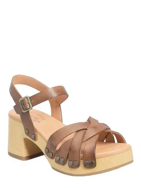 KORK-EASE® Ester Platform Sandal - Brown Leather