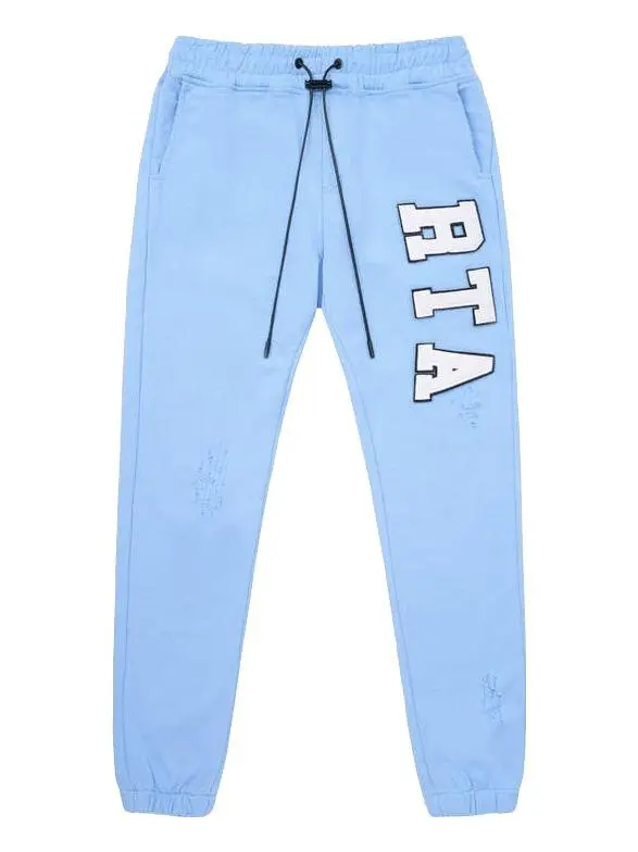 RtA Owen Cotton Drawstring Joggers - Sky Blue Collegiate