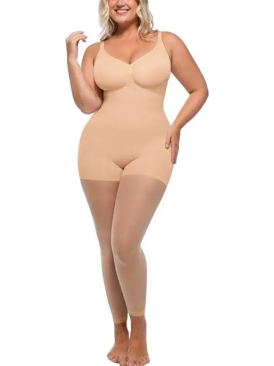 SHAPELLX Mistweave Skin Flow Full Coverage Bodysuit - Beige