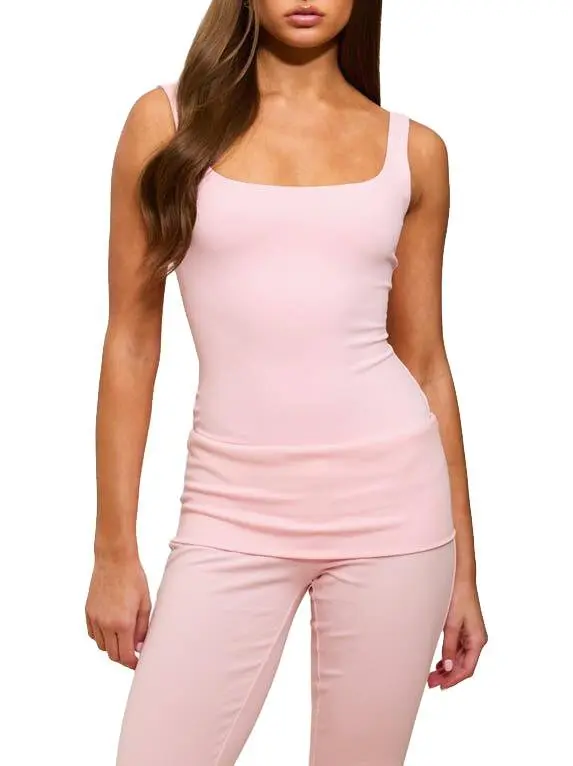 EDIKTED Liona Square Neck Bodysuit - Pink