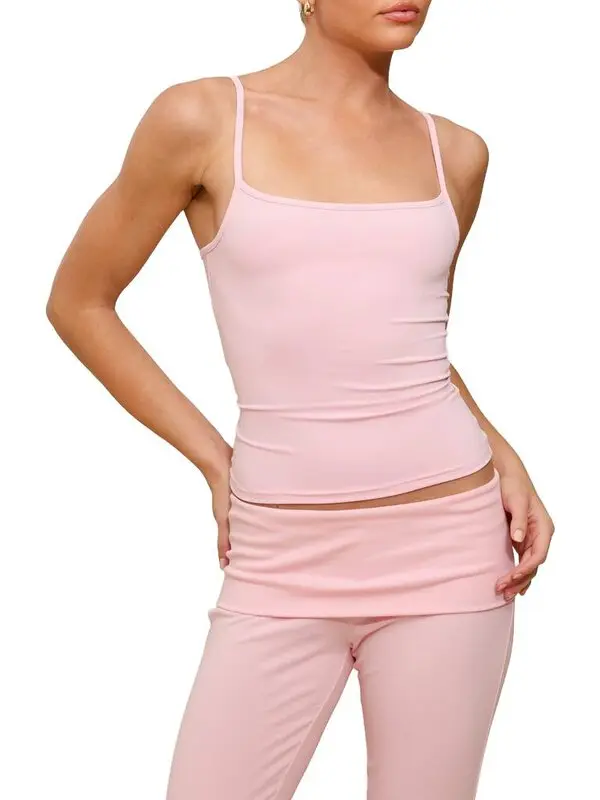 EDIKTED Blonka Crop Camisole - Pink