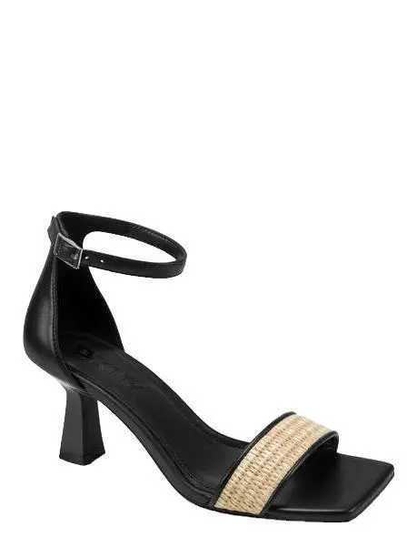 Dkny Ankle Strap Sandal - Natural/black