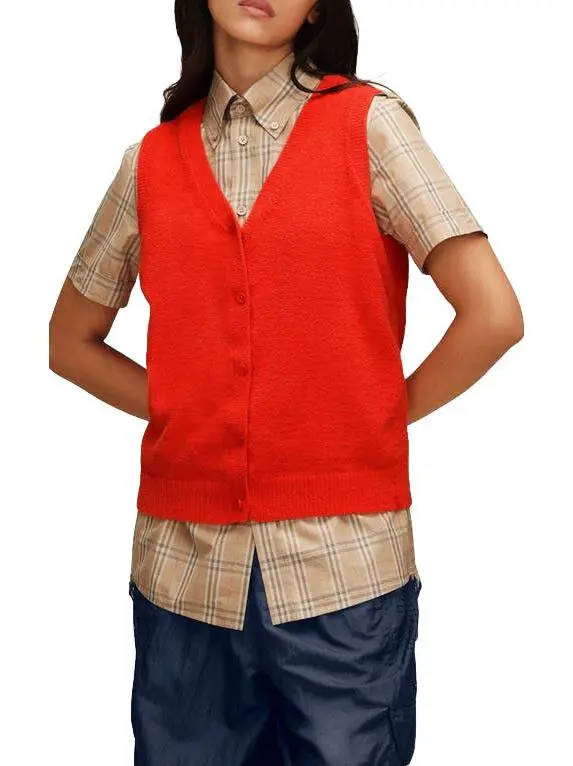 UGG Kollyns Knit Button-up Vest - Lobster