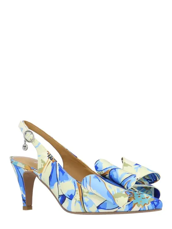 J. Reneé Lysara Slingback Pointed Toe Pump - Blue/cream