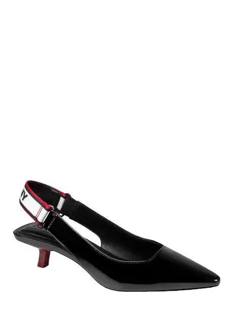 Dkny Nolene Slingback Pump - Black/ruby Red