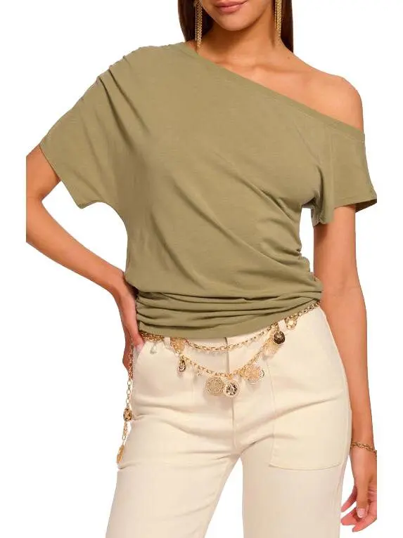 Ramy Brook Stella One-shoulder Top - Safari