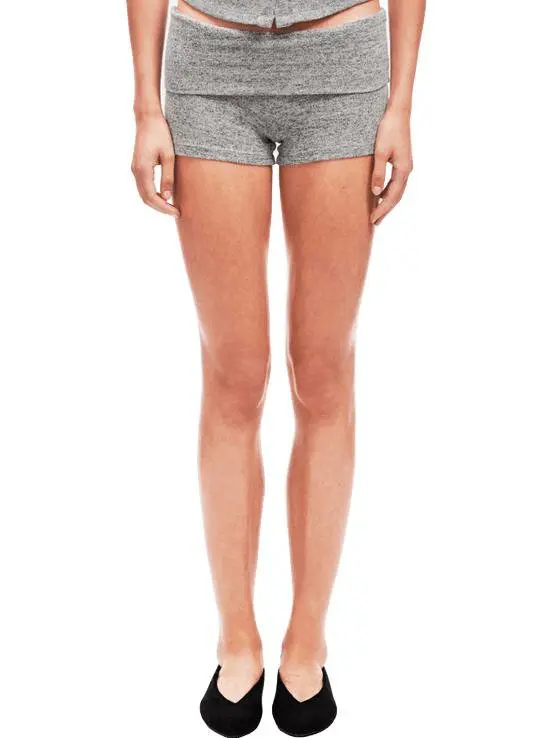 OW Rue Knit Mini Shorts - Grey