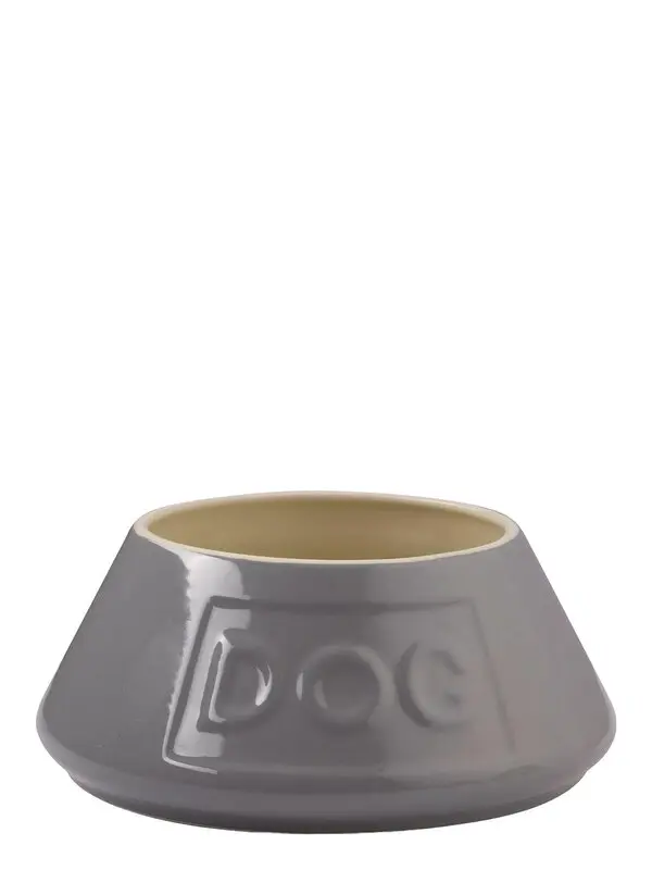 MASON CASH Ceramic Non-tip Dog Bowl - Gray