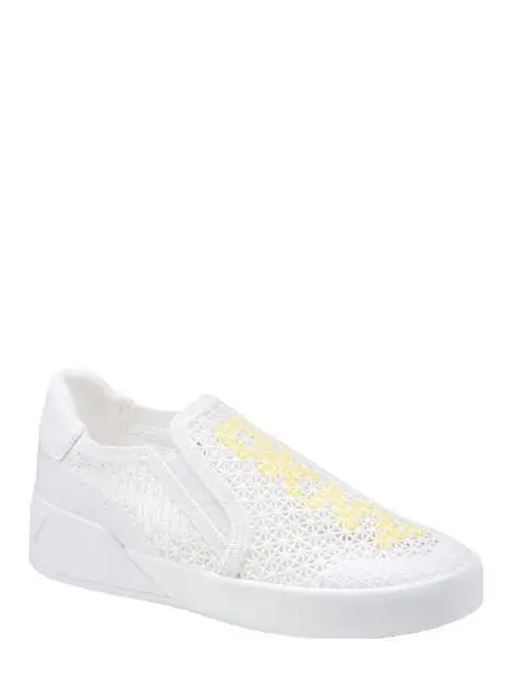Dkny Marta Mesh Sneakers - White/yellow