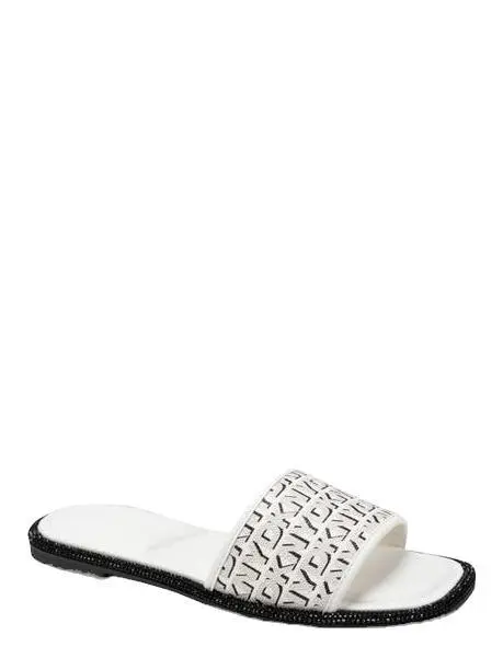 Dkny Badin Slide Sandal - Marshmallow/black