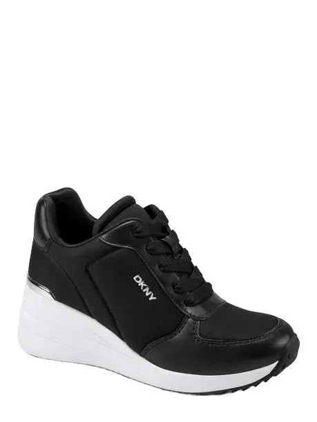 Dkny Kalindi Wedge Sneakers - Black