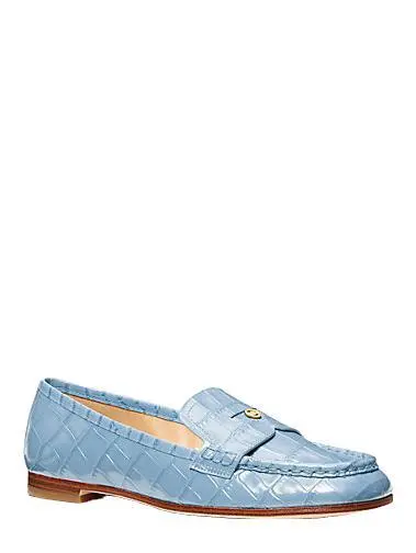 Michael Kors Jennings Crocodile Embossed Leather Loafer - Blue
