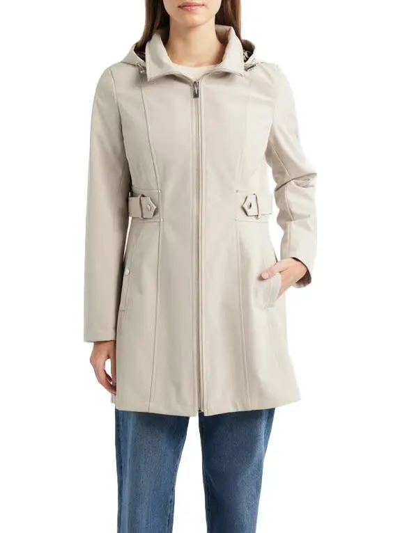 Via Spiga Water Repellent Soft Shell Coat - Almond