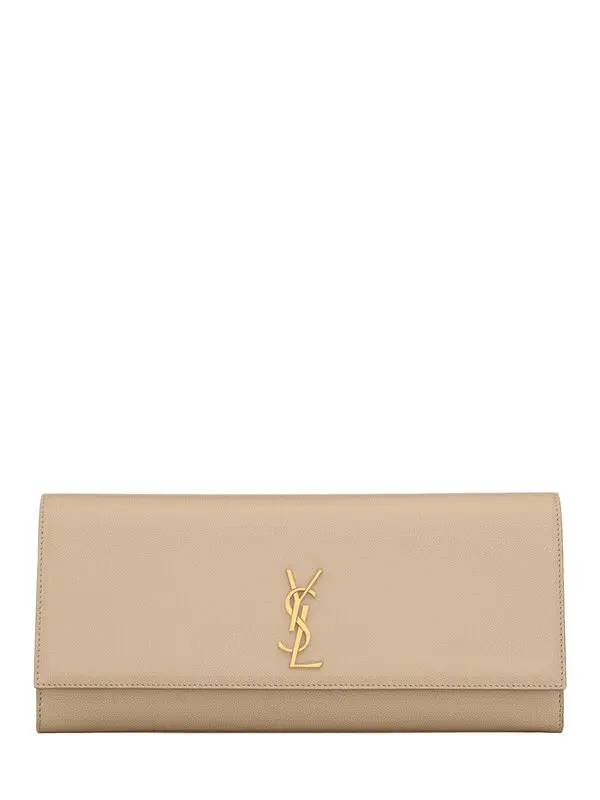 Saint Laurent Kate Chain Wallet - Beige