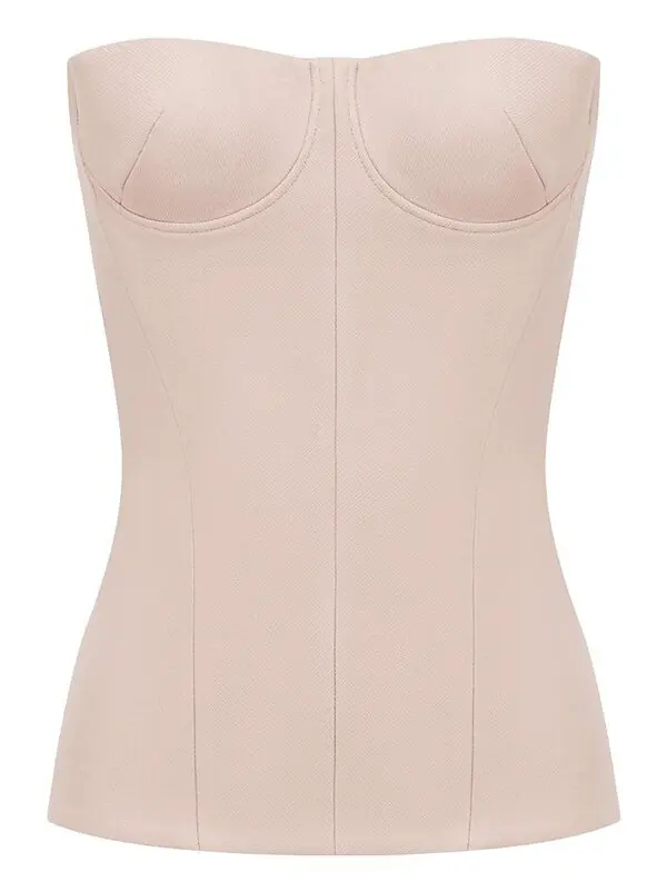 Alex Perry Longline Cupped Corset Top - Pink