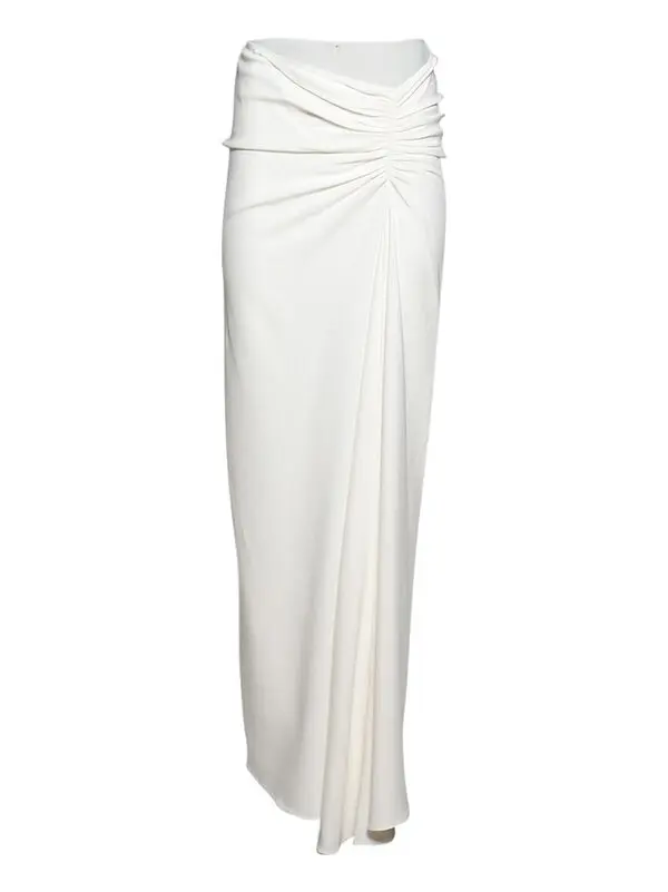 Christopher Esber Side Ruched Maxi Skirt - White