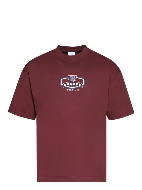 Vetements Brugge Tourist Tee Washed-out Bordeaux - Burgundy