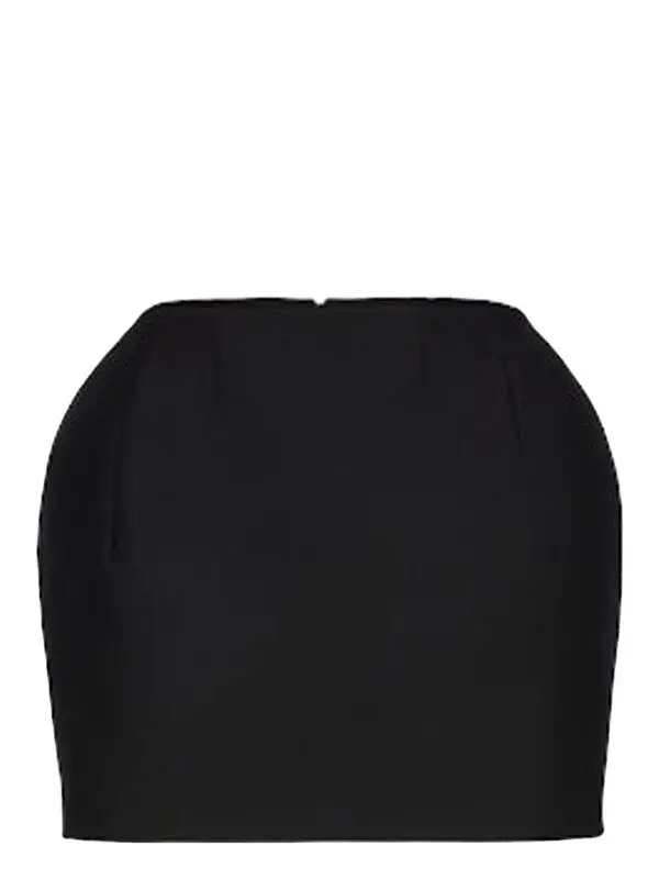 Magda Butrym Mini Skirt With Lace Trim - Black