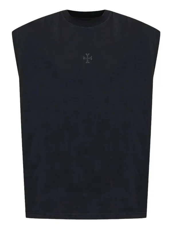 Vetements Cross Logo Sleeveless Tee - Black