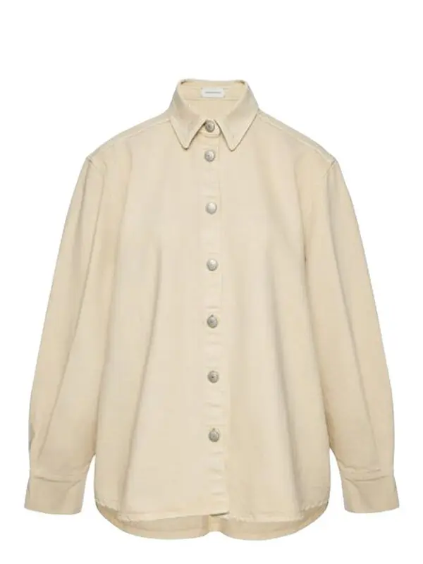 Magda Butrym Denim Oversized Shirt - Beige