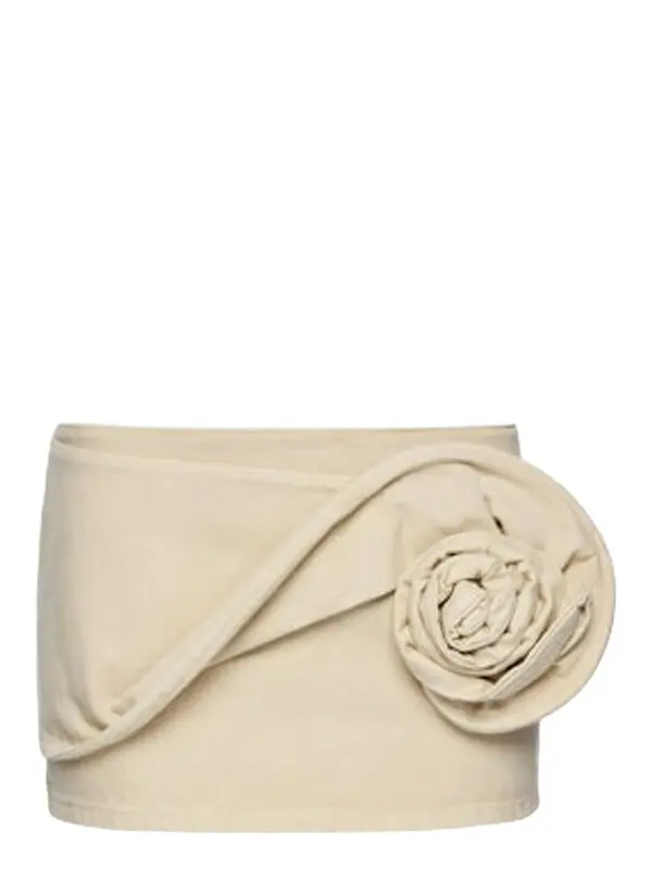 Magda Butrym Floral Mini Skirt - Beige
