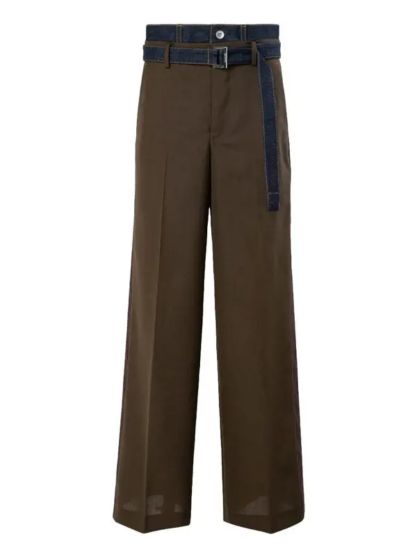 Sacai Suiting X Denim Pants - Brown