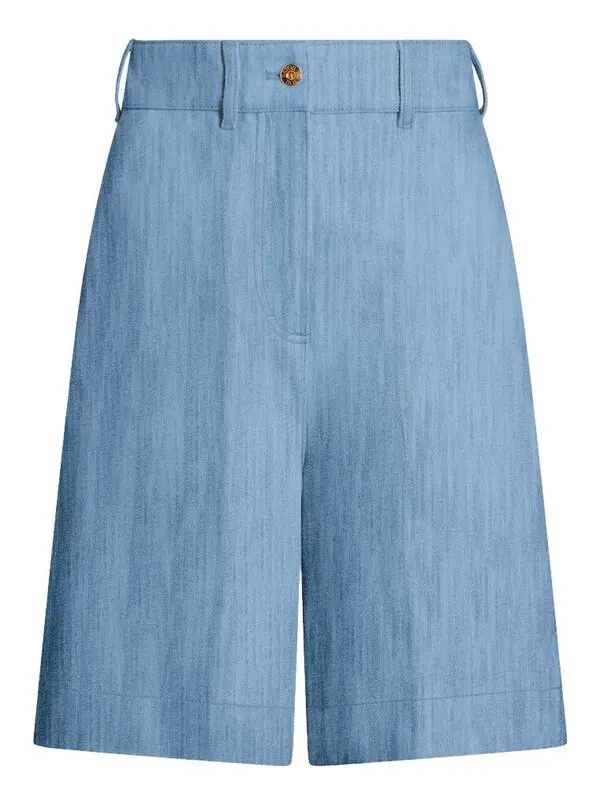 Patou Denim Bermuda Shorts - Blue