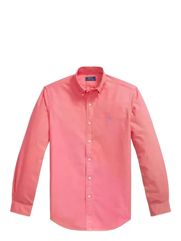 Polo Ralph Lauren Embroidered Custom Fit Oxford Shirt - Pink